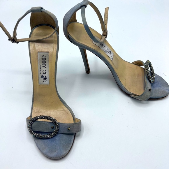 Jimmy Choo | Shoes | Jimmy Choo Marsai 9 Crystal Embellished Baby Blue ...